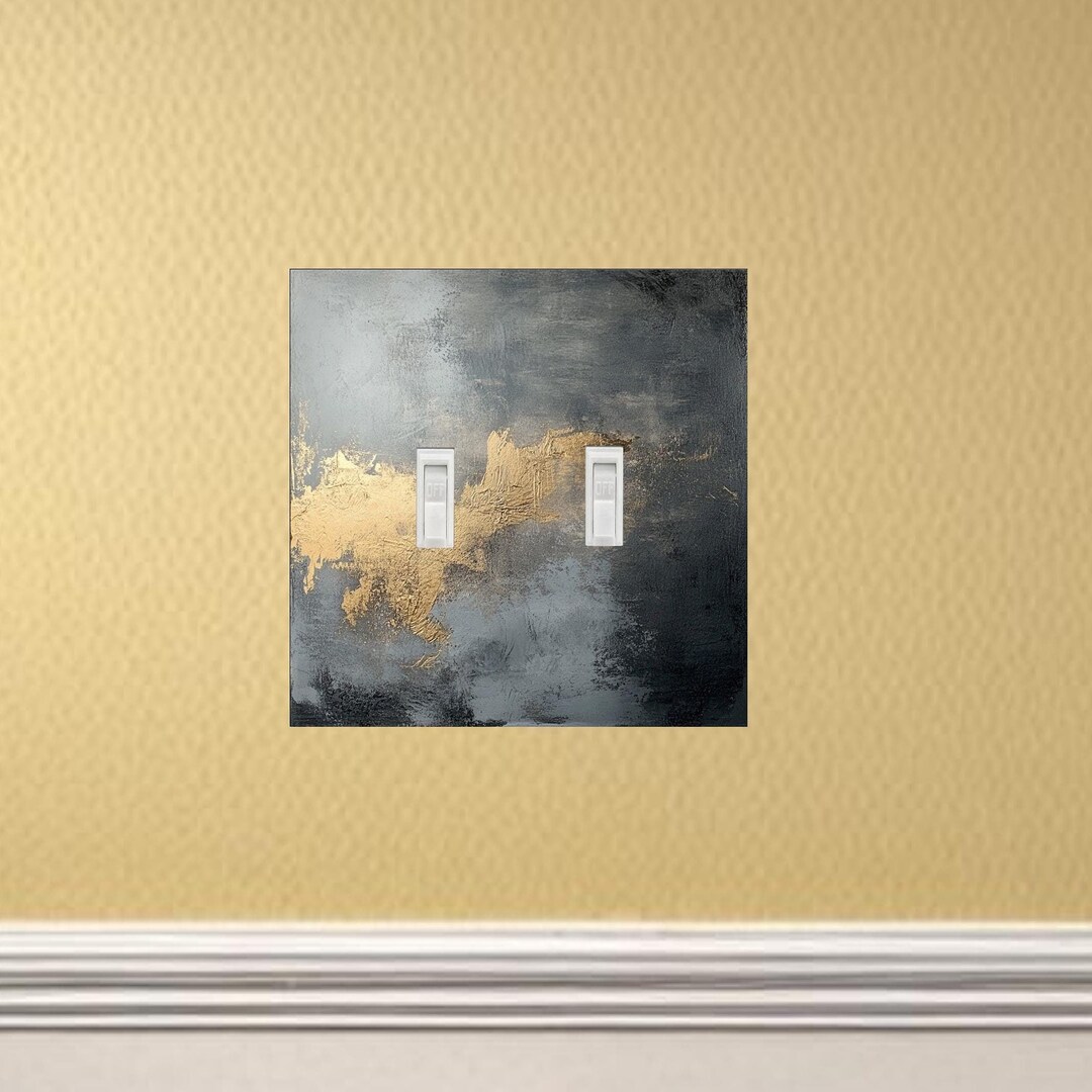 Gray and Gold Light Switch Plate Outlet Covers Electric Switch Plate ...