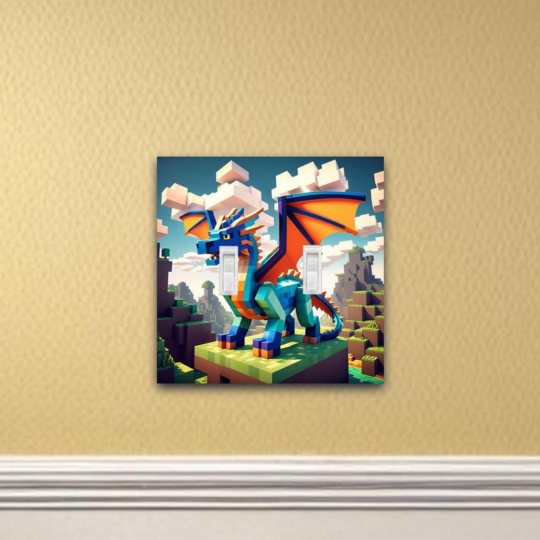 Dragon Minecraft Themed Light Switch Plate Outlet Covers Electric ...