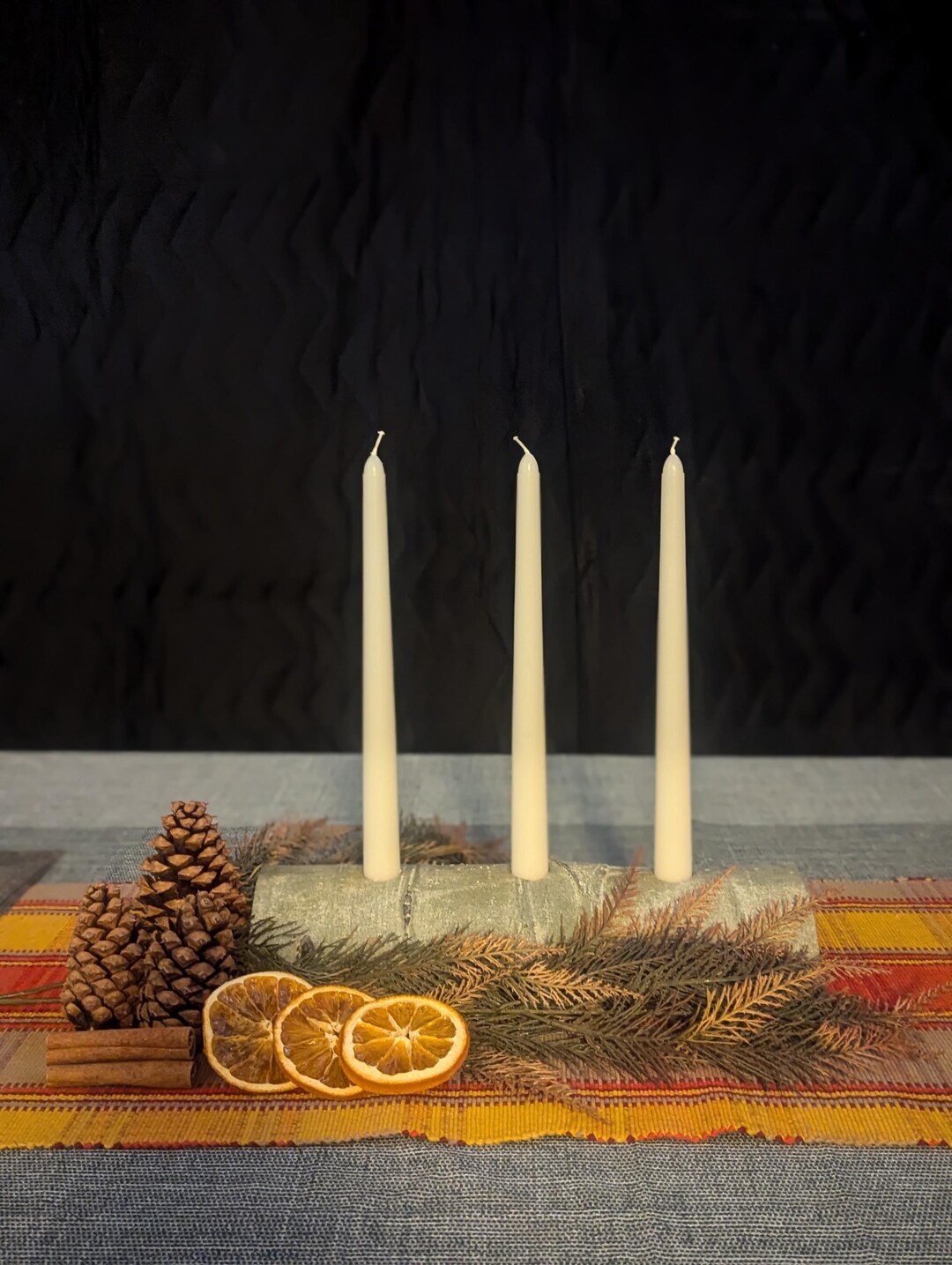 Half Aspen Log Candle Holder. Christmas Yule Log. Perfect for That Cozy ...