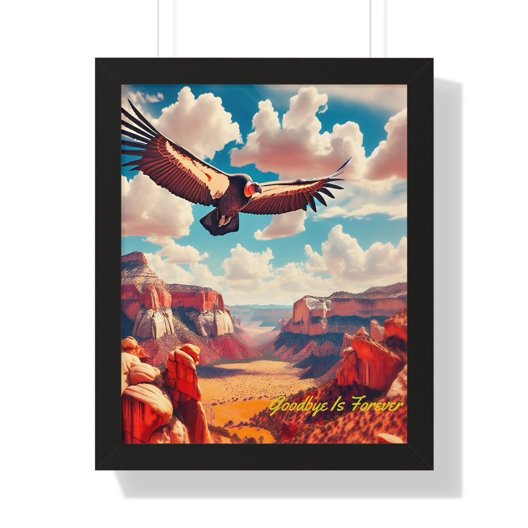 California Condor Framed Vertical Poster. Goodbye is Forever. - Etsy