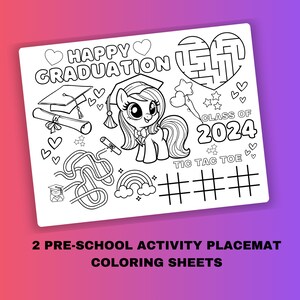 Graduation Activity Sheet, Graduation Placemat, Activity Sheet ...