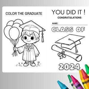 Happy Graduation Activity Coloring Booklet, Pdf Coloring Book, Coloring ...