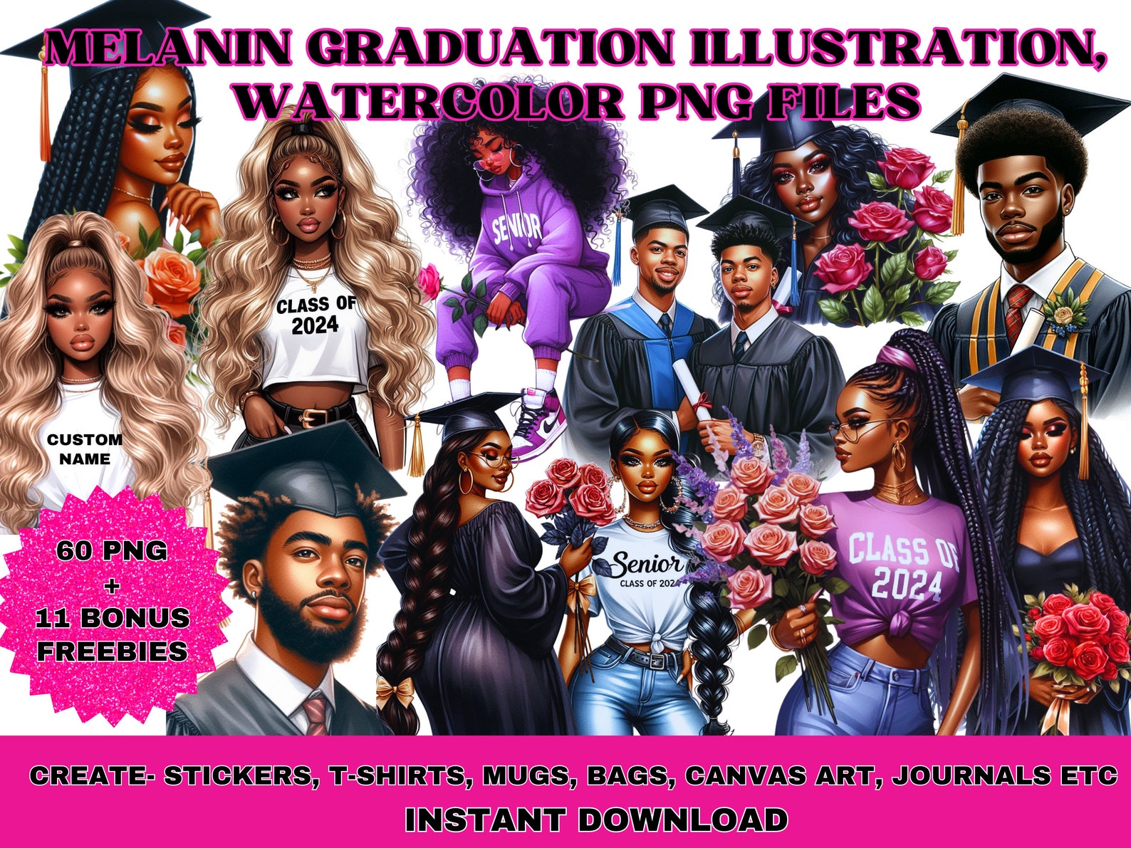 Graduation Clipart, Graduation Stickers , Graduation Planners, College ...