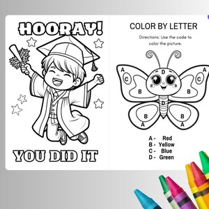 Happy Graduation Activity Coloring Booklet, Pdf Coloring Book, Coloring ...