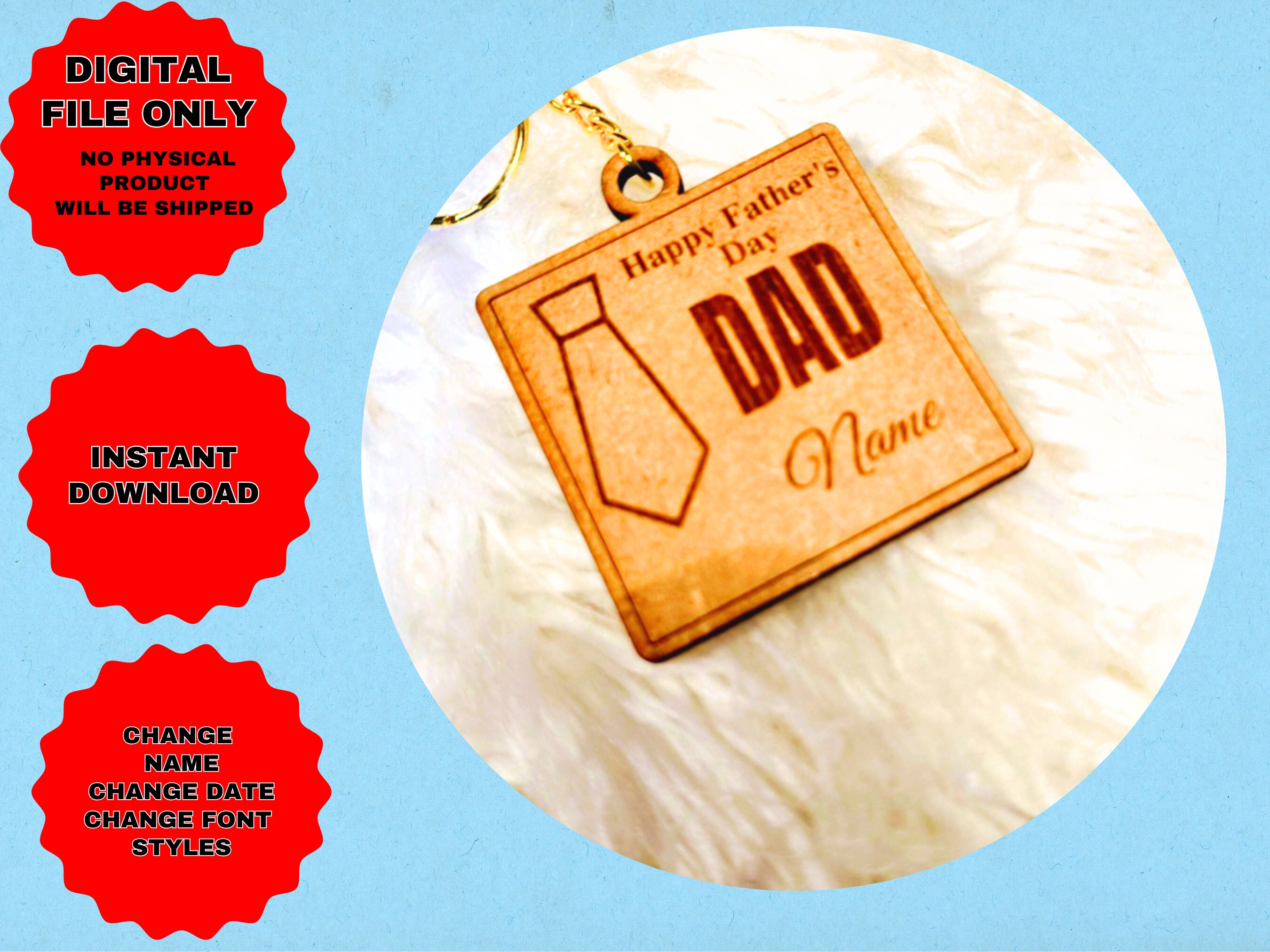 FATHER'S DAY Keychain Svg, Laser Cut Svg, Dad Keychain Laser Cut File ...