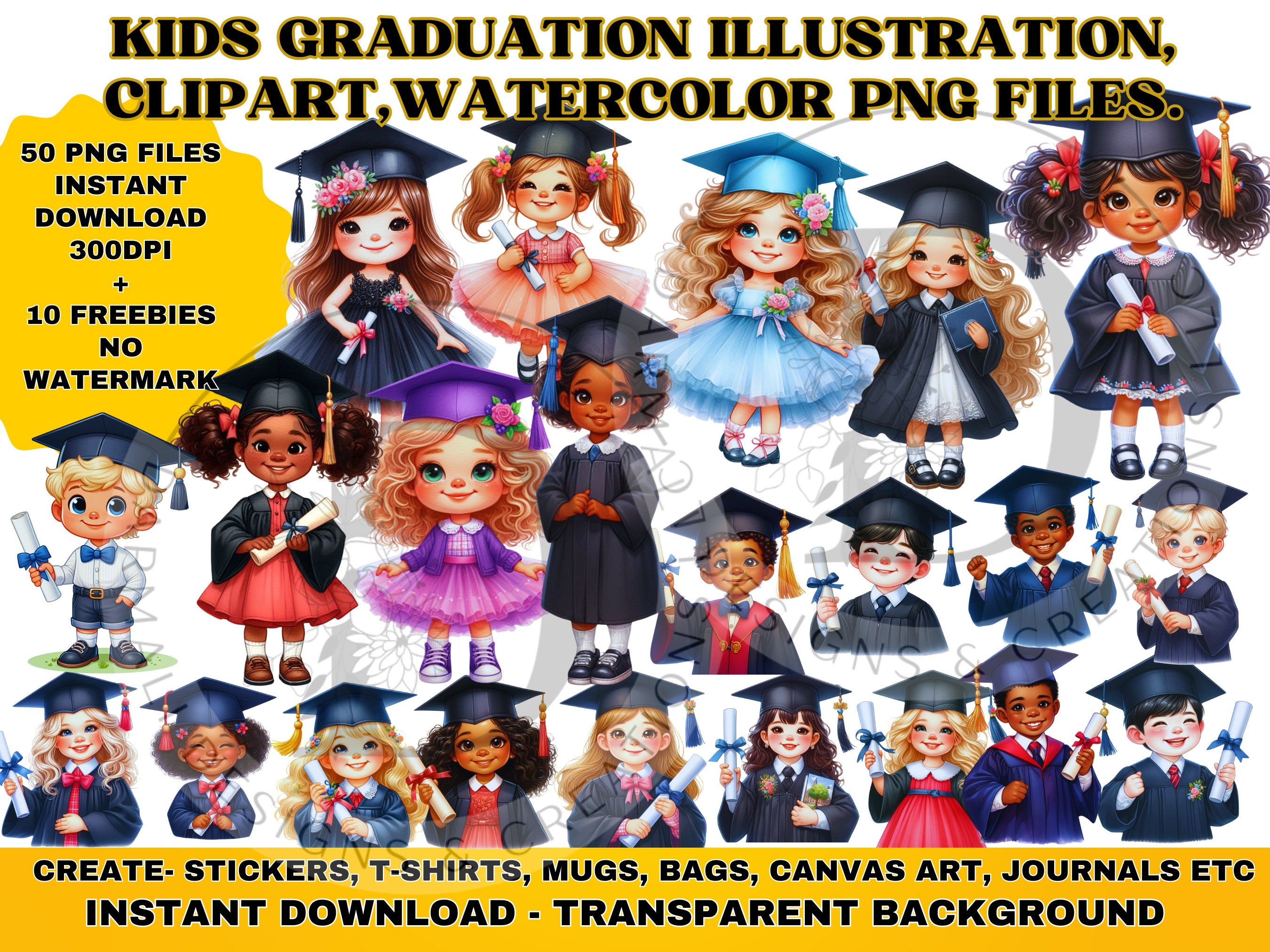 Graduation Kid Clipart, Preschool Png, Preschool Grad Clipart, Cap ...
