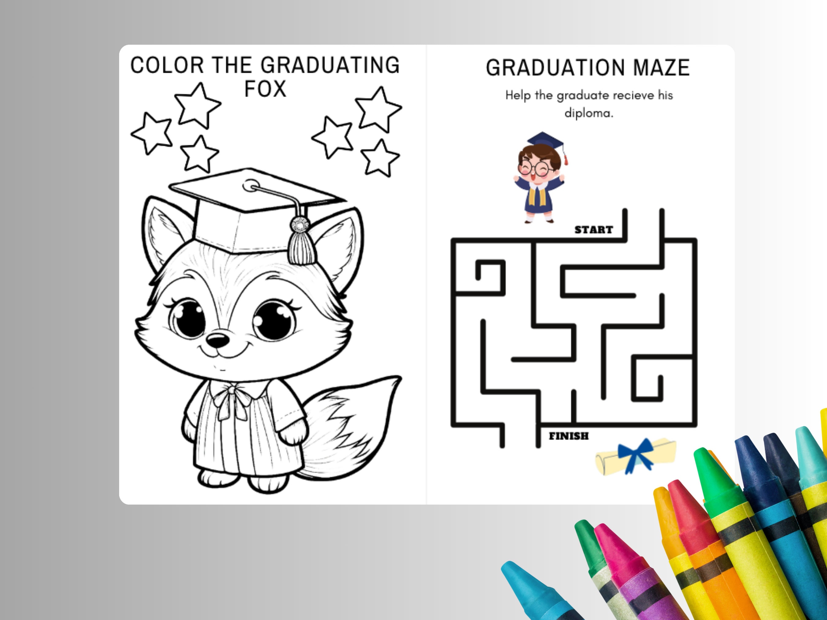 Happy Graduation Activity Coloring Booklet, Pdf Coloring Book, Coloring ...