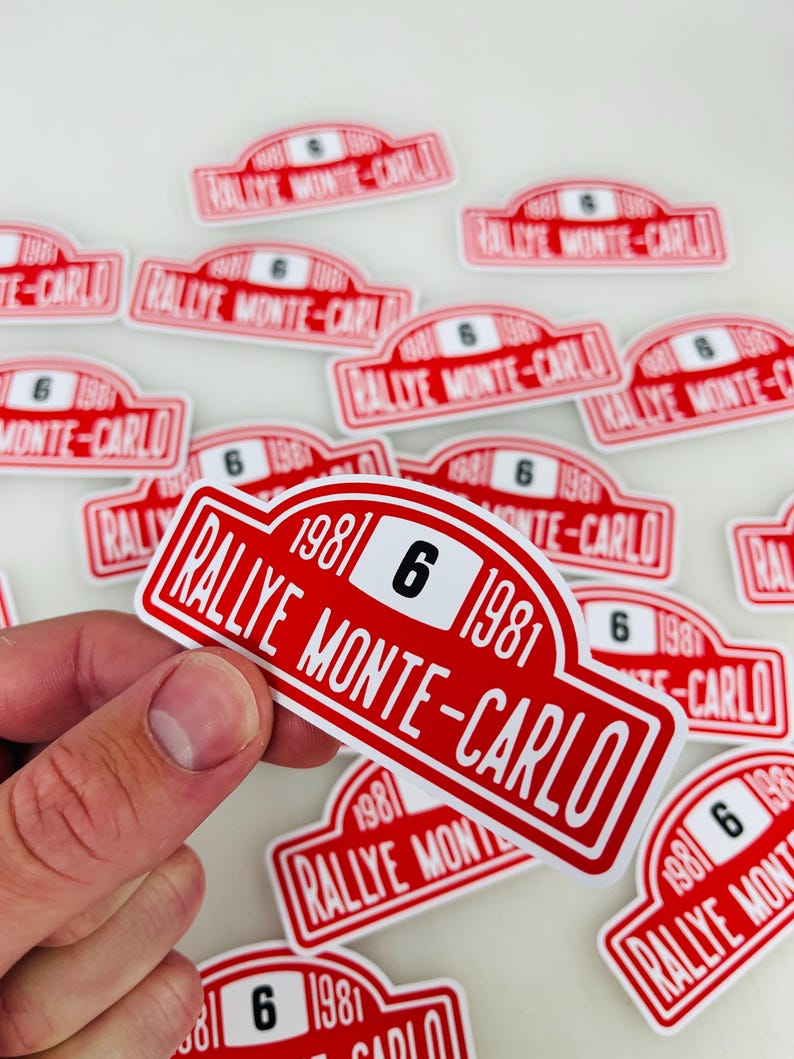 1981 Rallye Monte-carlo Permit Sticker Car Sticker | Vinyl Decal - Etsy