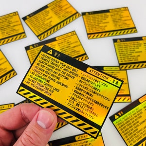 Holographic Warning JDM Sticker | JDM Car Sticker | Vinyl Decal | Car ...