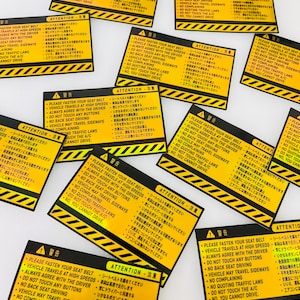 Holographic Warning JDM Sticker | JDM Car Sticker | Vinyl Decal | Car ...