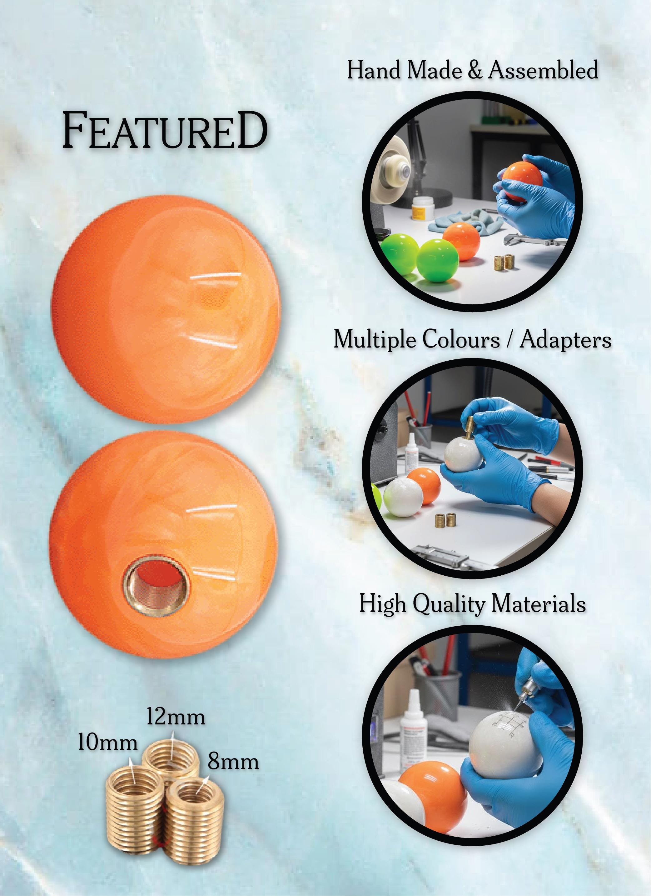 Premium Marble Gear Shifter - JDM Marble Shift Knob 2" Round Universal ...