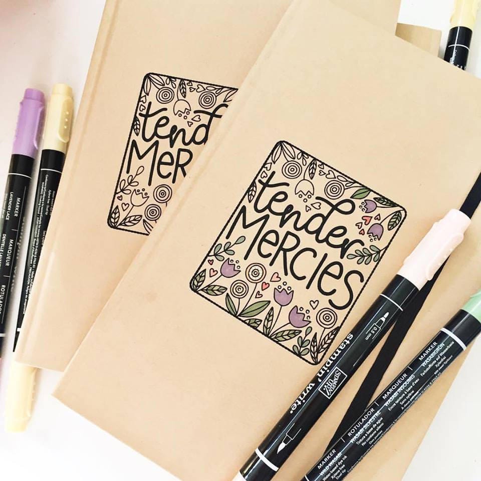 Hand-drawn journal with colorable cover | Etsy