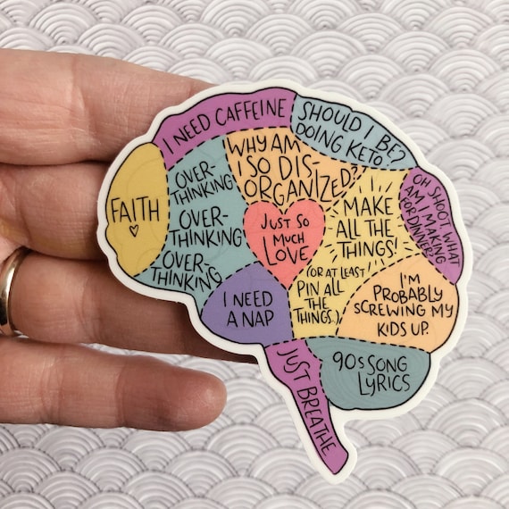 Mom Brain Waterproof Vinyl Sticker - Etsy