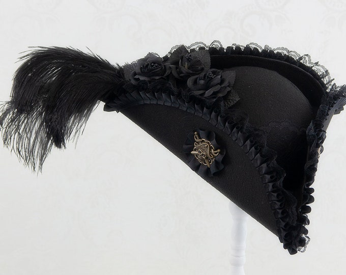 Womens Fantasy Pirate Hat | Belladonna | Steampunk Pirate Costume Hat ...