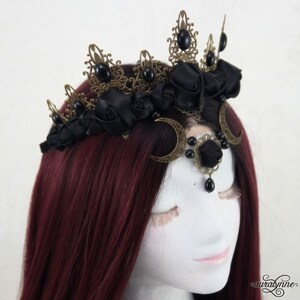 Gothic Moon Goddess Crown Choose Your Color Fantasy Headdress, Flower ...