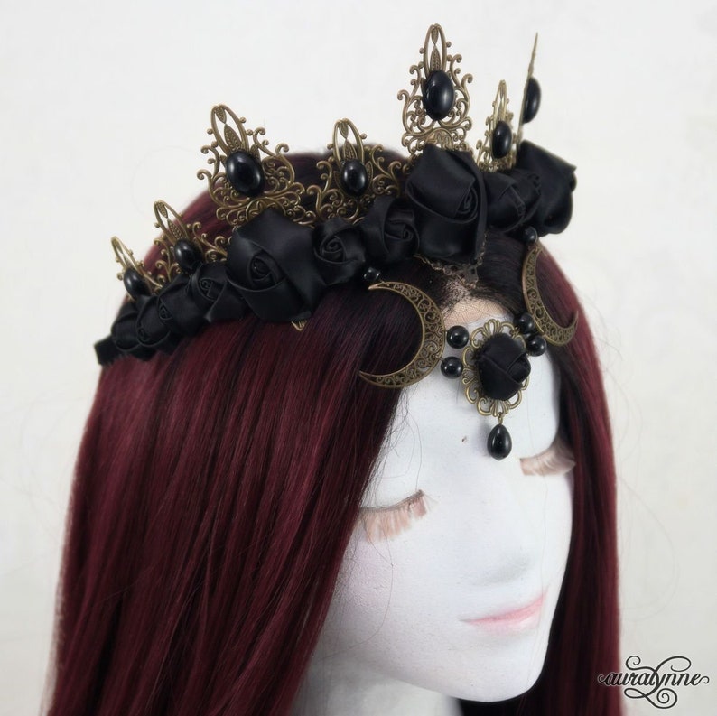 Gothic Moon Goddess Crown Choose Your Color Fantasy - Etsy
