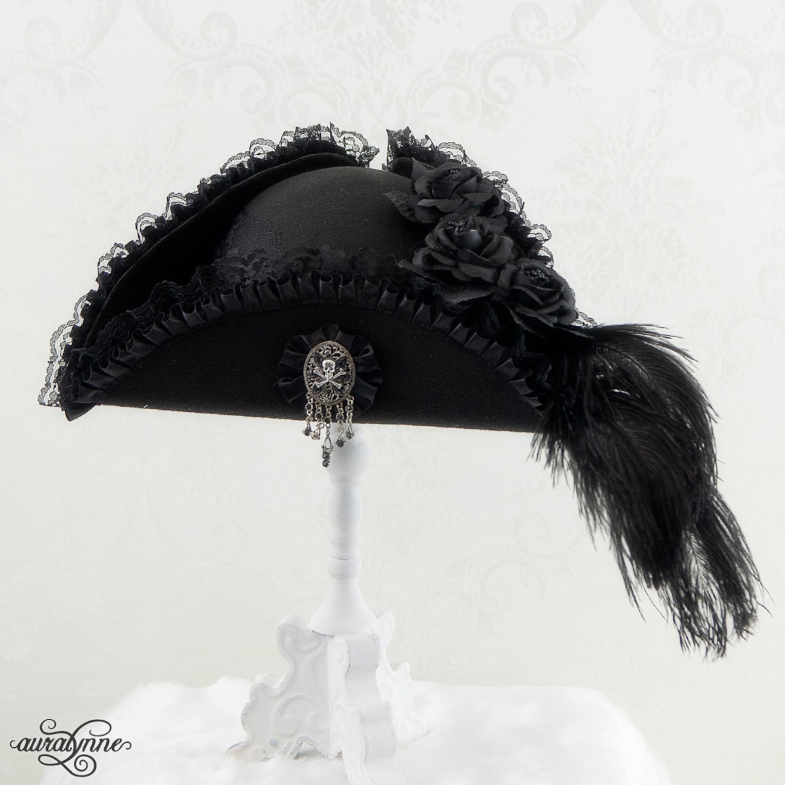 Womens Fantasy Pirate Hat Belladonna Gothic Pirate Costume - Etsy