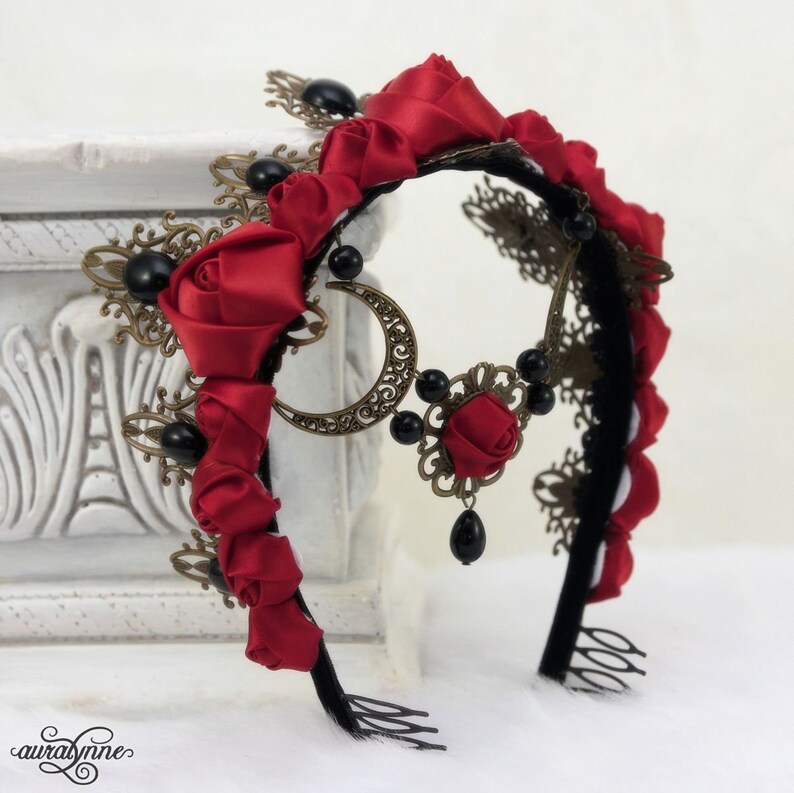 Gothic Moon Goddess Crown Choose Your Color Fantasy - Etsy