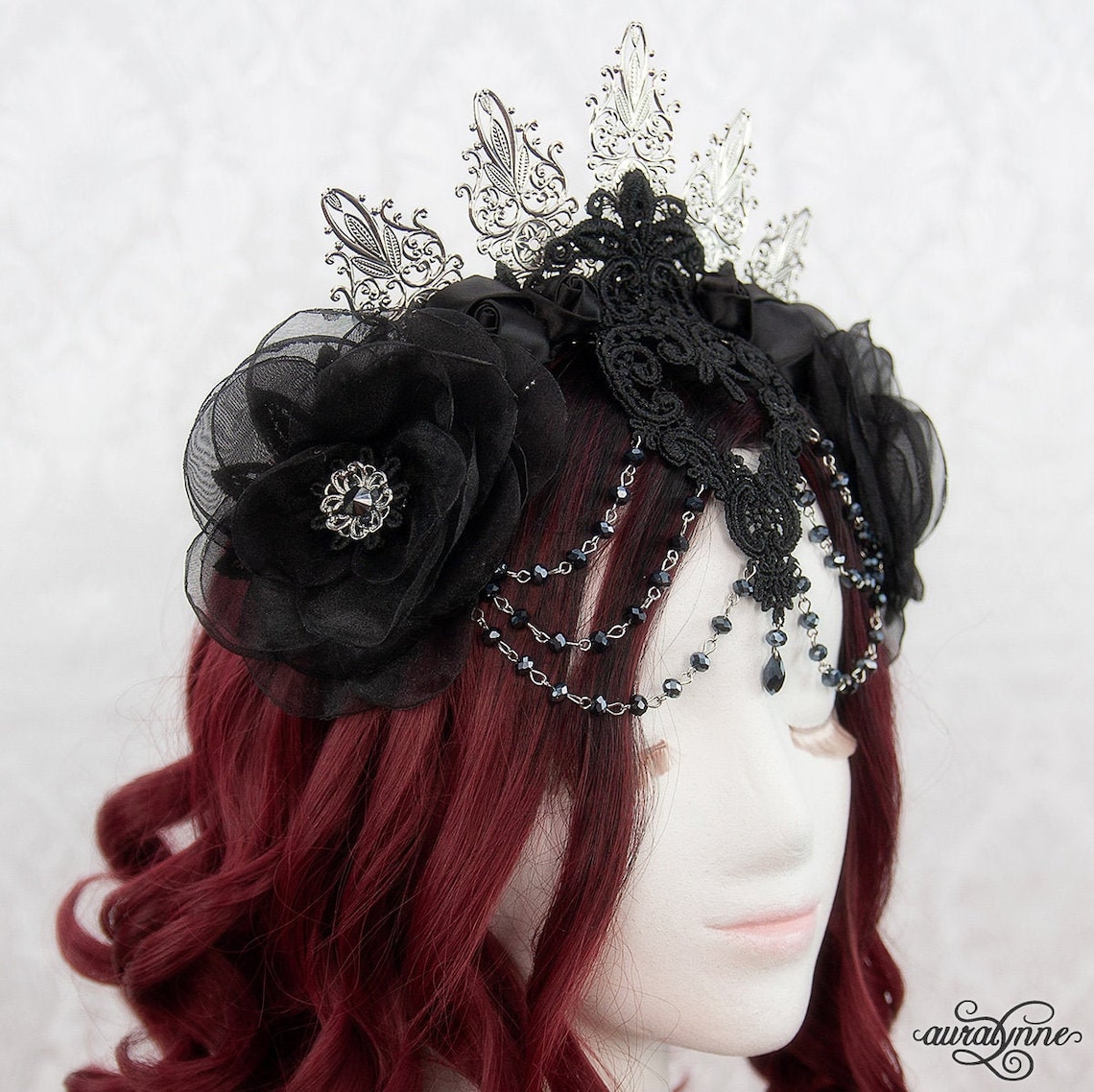 Gothic Bridal Evil Queen Crown Midnight's Queen Black - Etsy