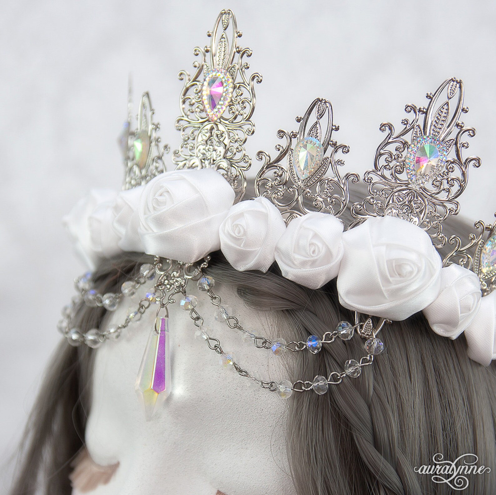 Fairy Tale Crown the White Queen White Gothic Crown Snow | Etsy