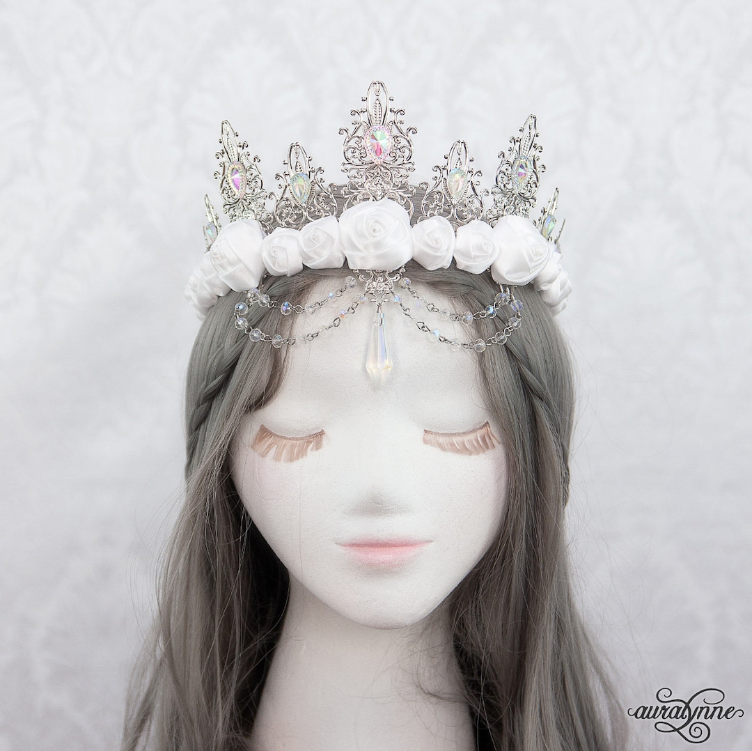 Fairy Tale Crown the White Queen White Gothic Crown Snow - Etsy