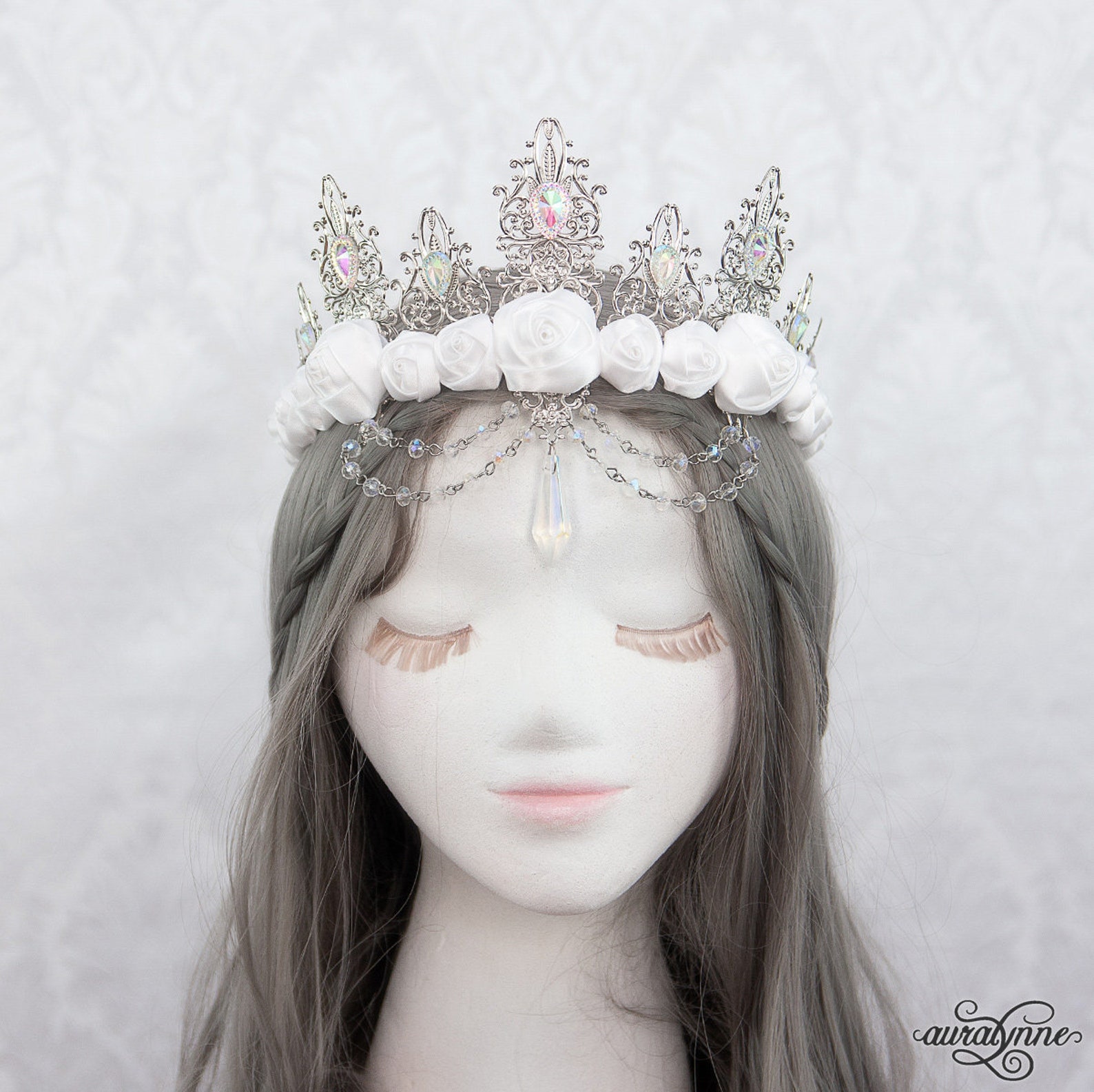 Fairy Tale Crown the White Queen White Gothic Crown Snow | Etsy