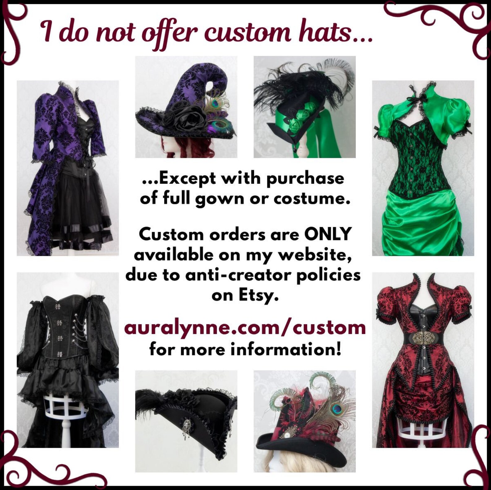Womens Fantasy Pirate Hat | Belladonna | Steampunk Tricorn Costume Hat ...
