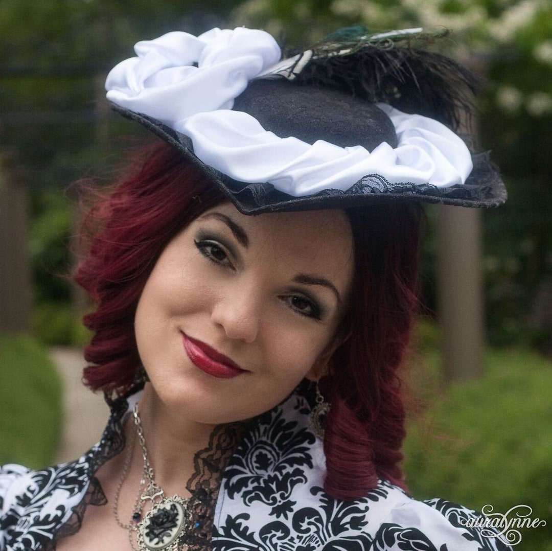 Gothic Delight Kentucky Derby Wedding Hat | Black Lace Vintage Style ...
