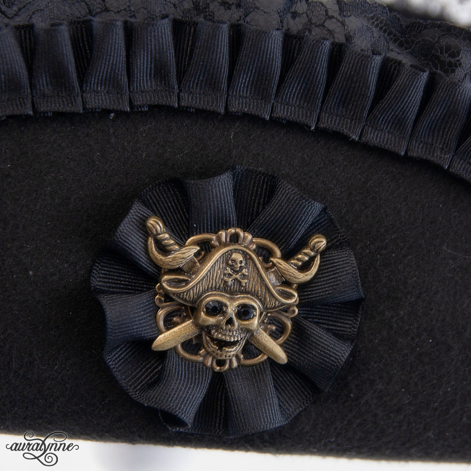 Womens Fantasy Pirate Hat | Belladonna | Steampunk Tricorn Costume Hat ...