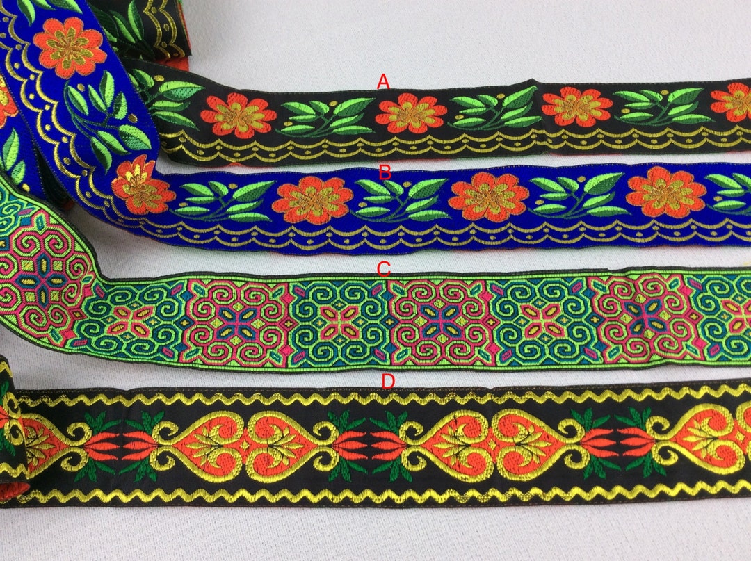 Chinese Ethnic Lace Embroidery Webbing ( 2 Inches Wide ) - Etsy