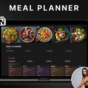 Notion Meal Planner, Notion Template, Notion Recipe Book, Notion ...
