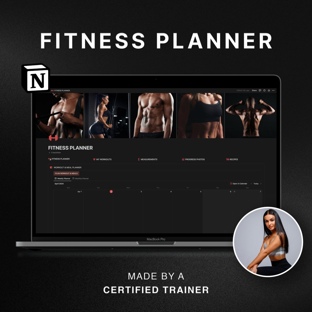 Notion Fitness Planner, Notion Template, Notion Weight Loss Planner, Workout Planner, Notion ...
