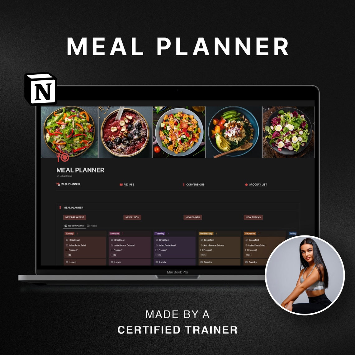 Notion Meal Planner, Notion Template, Notion Recipe Book, Notion ...