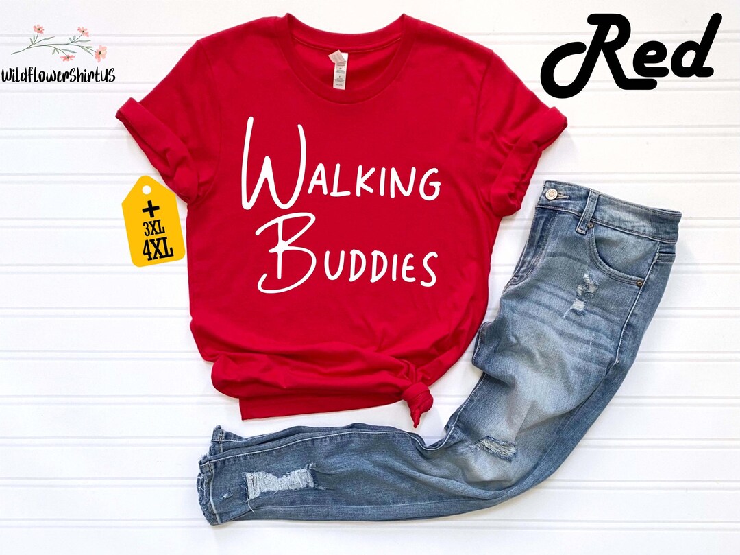 Walking Buddies Shirt, Walking Team T-shirt, Hiking Tee, Jogging Shirt ...