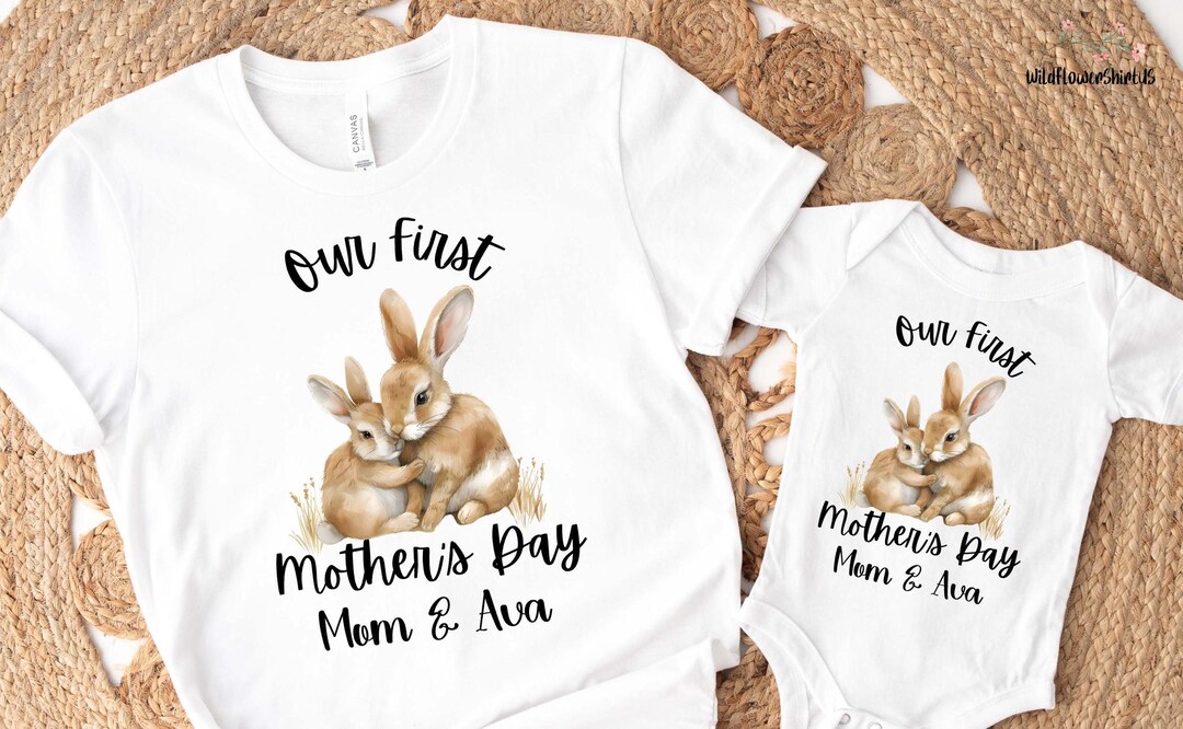 Mom and Baby Matching Shirt With Custom Names for Mother's Day, Our ...