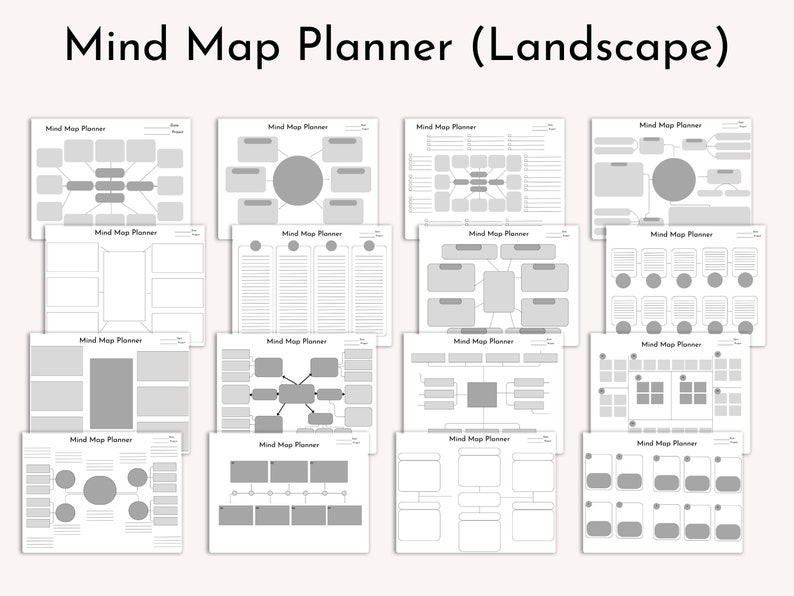 Mind Map Template Printable, Mind Map Planner, Editable Brain Dump ...