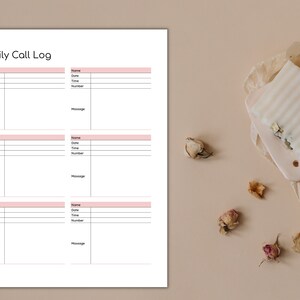 Printable Daily Call Log, Communication Log, Call Back Tracker, Missed ...