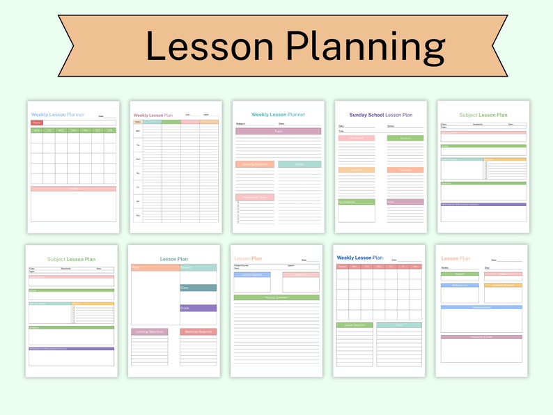 2024-2025 Teacher Planner Printable, Spiral Teacher Planner, Lesson ...