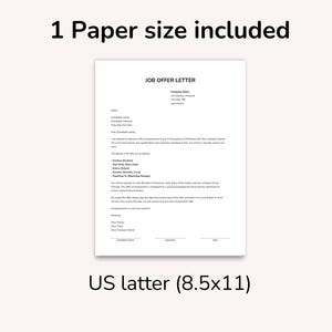 Professional Offer Letter MS Word Template, Employment Offer Letter ...