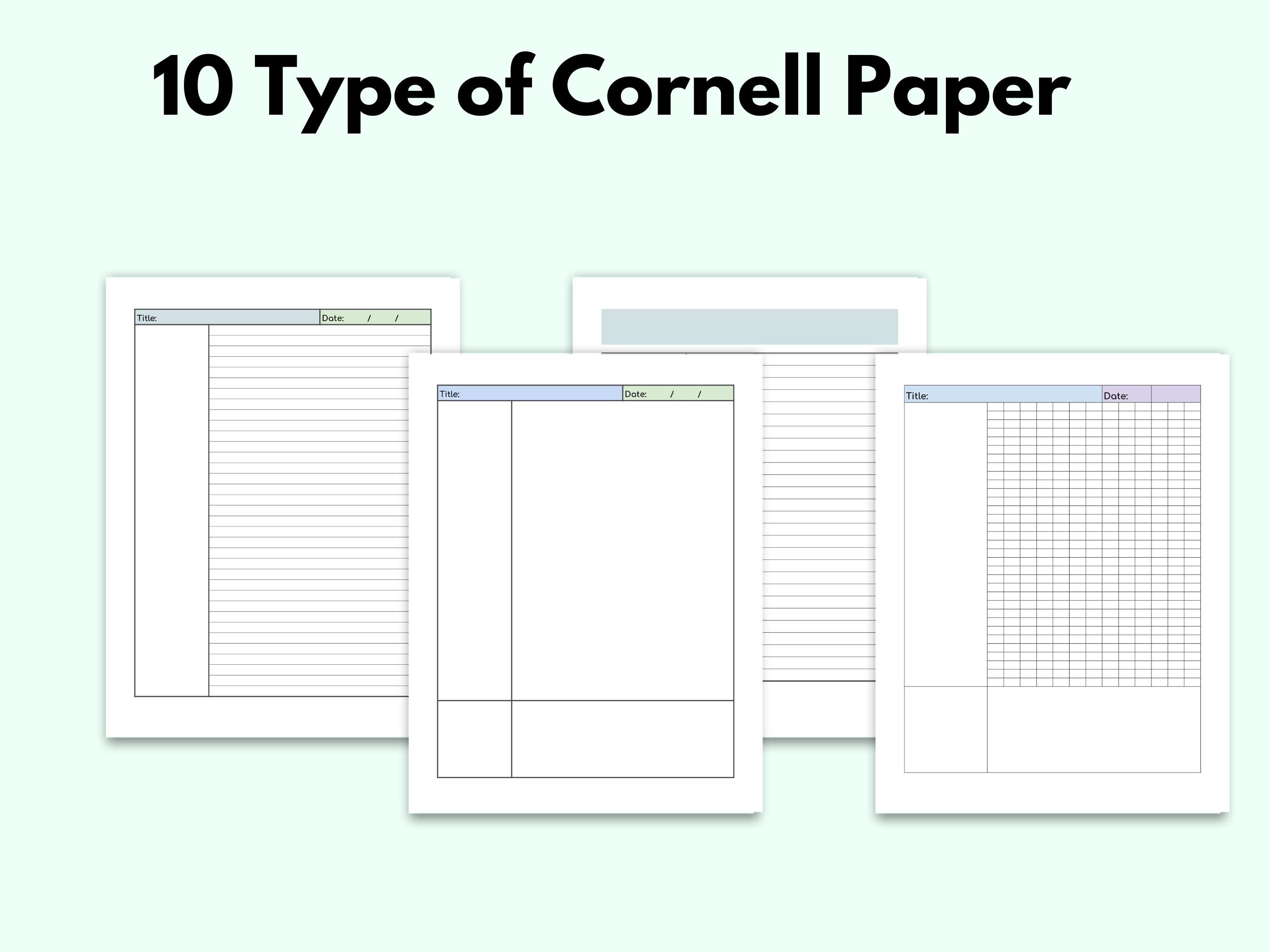 Cornell Notes Templates Bundle, Cornell Notes Method, Student Note ...