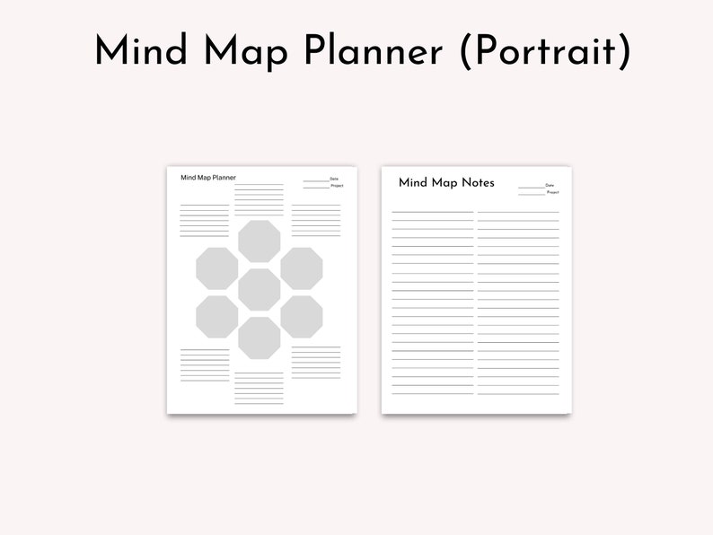 Mind Map Template Printable, Mind Map Planner, Editable Brain Dump ...