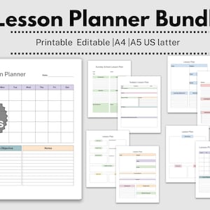 Weekly Lesson Plan Template, Lesson Planner Bundle, Lesson Plan Book ...