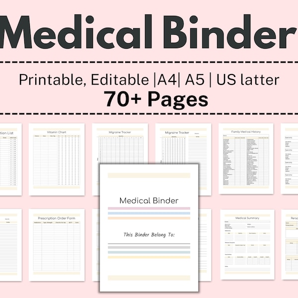 Medical Binder - Etsy