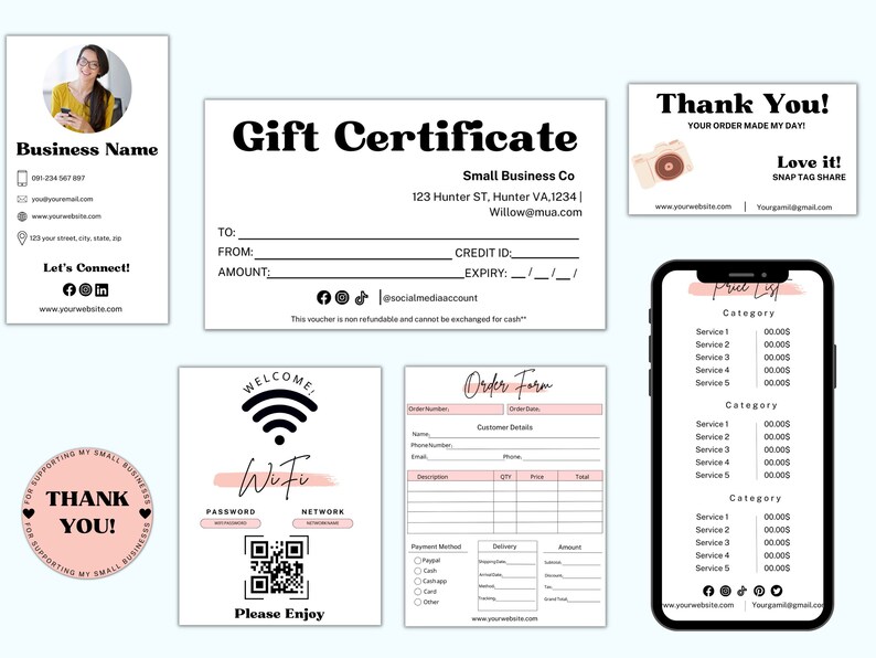 2024 Printable Small Business Planner Bundle, Craft Show Templates ...