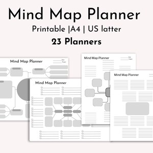 Mind Map Template Printable, Mind Map Planner, Editable Brain Dump ...