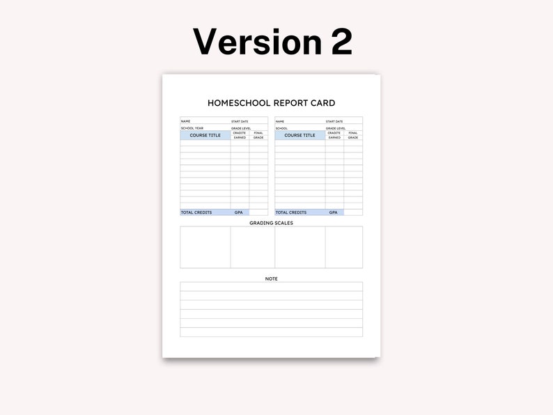 Report Card Editable & Printable, Homeschool Report Sheet, Homeschool ...