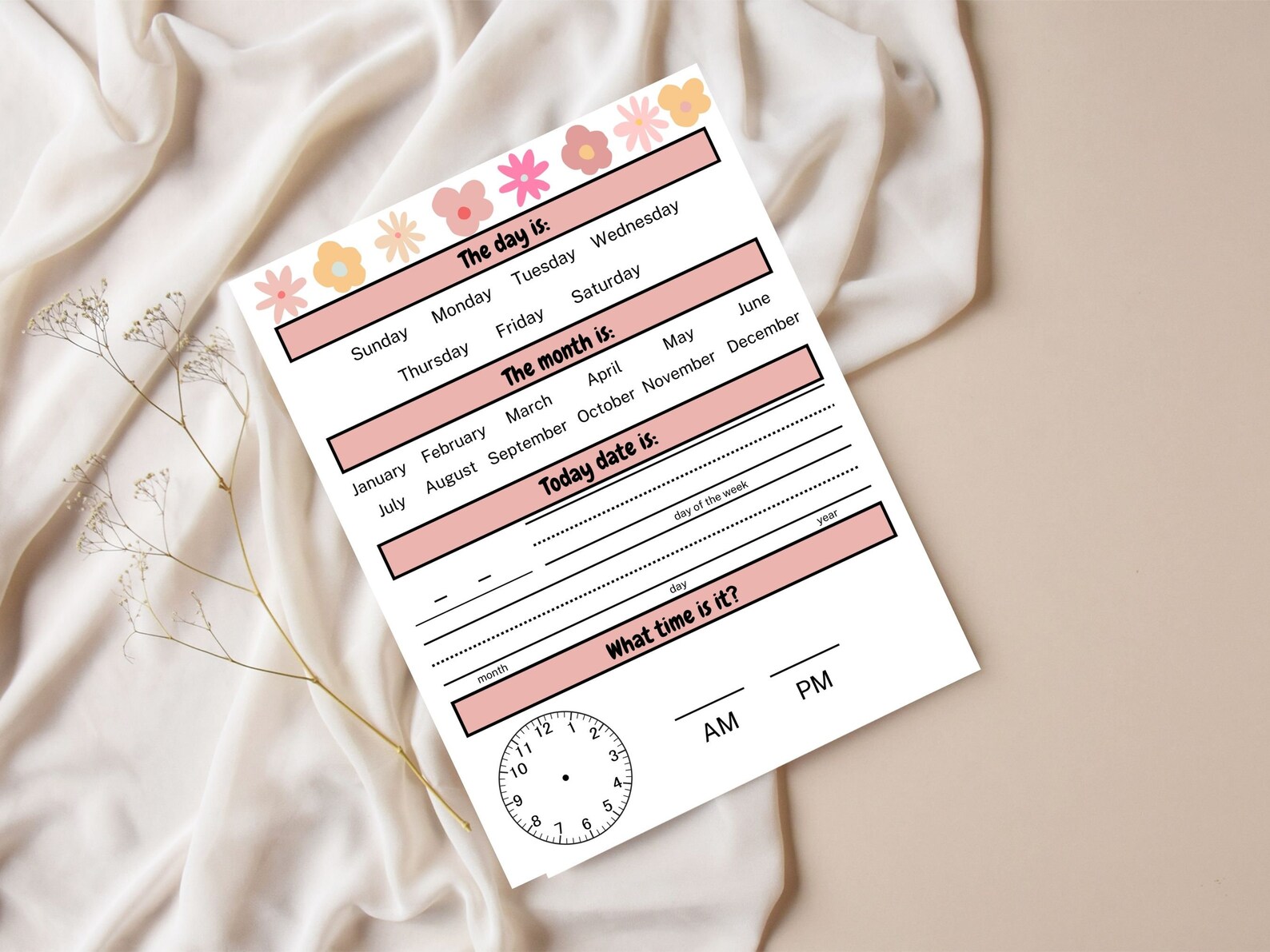 PRESCHOOL Morning Menu, Homeschool Morning Menu, Morning Menu ...