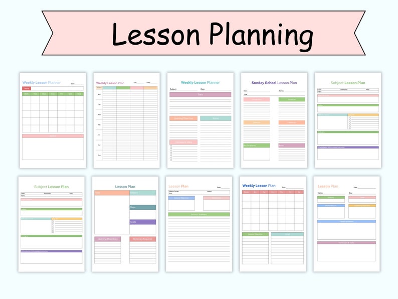 HOMESCHOOL Planner Printable, Home School Teacher, Homeschool Lesson ...