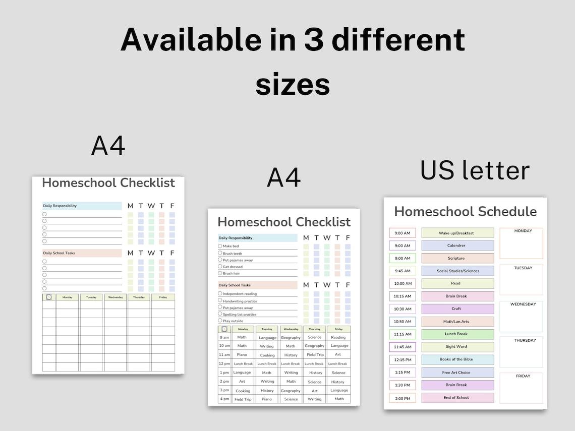Homeschool Checklist Printable, Homeschool Records, Student Checklist ...