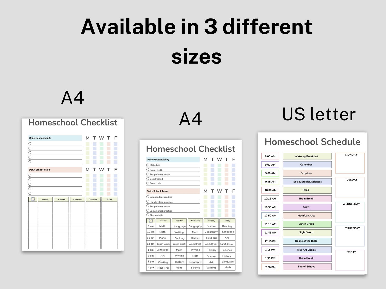 Homeschool Checklist Printable, Homeschool Records, Student Checklist ...